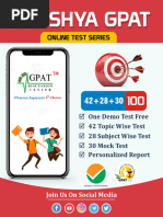 GPAT 2025 Mock Test Series (1) | PDF | Multiple Choice | Data Collection