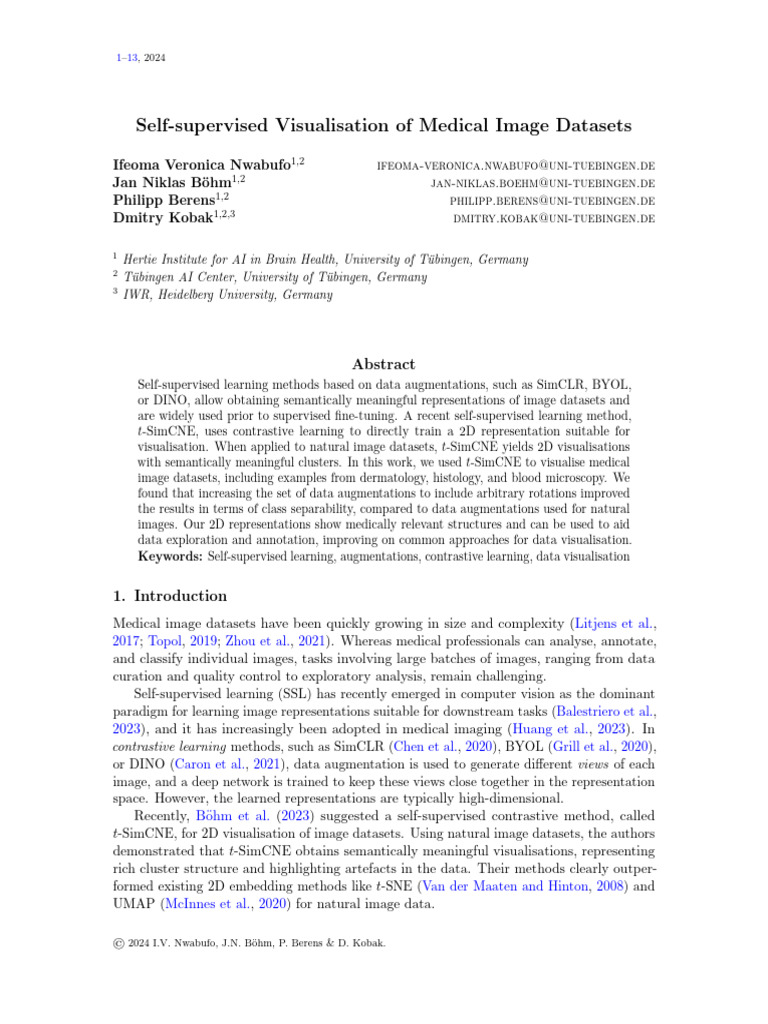 Self-Supervised Visualisation of Medical Image Datasets | PDF | Data | Annotation