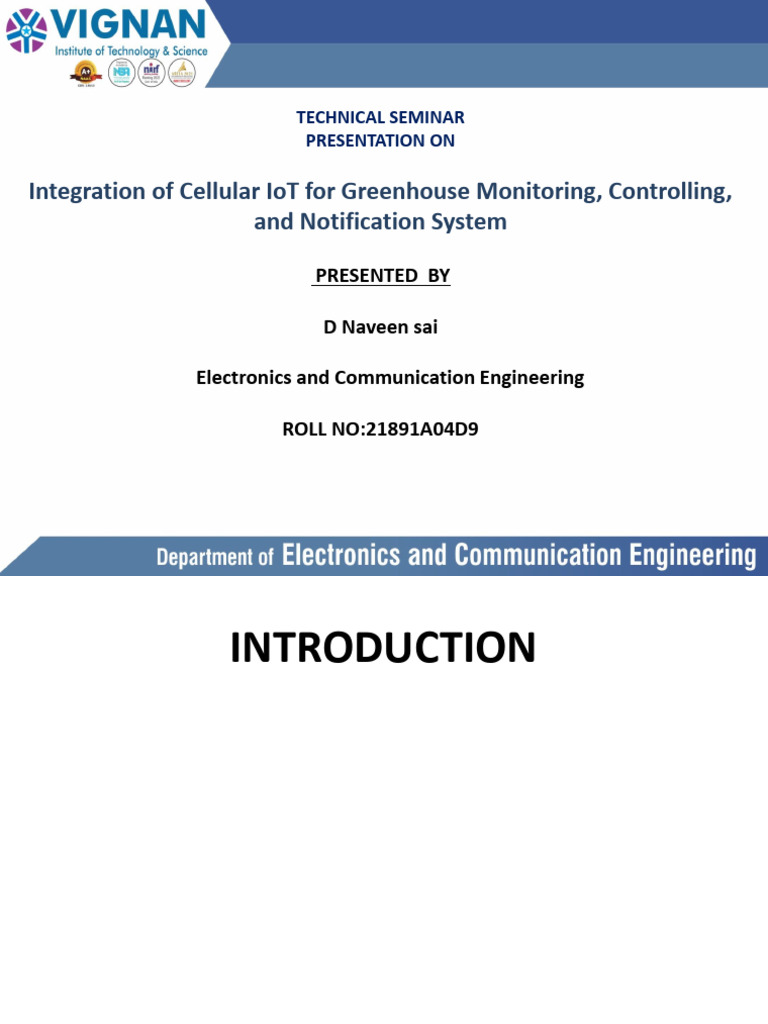 Integration of Cellular IoT for Greenhouse Monitoring, Controlling and Notification System | PDF ...