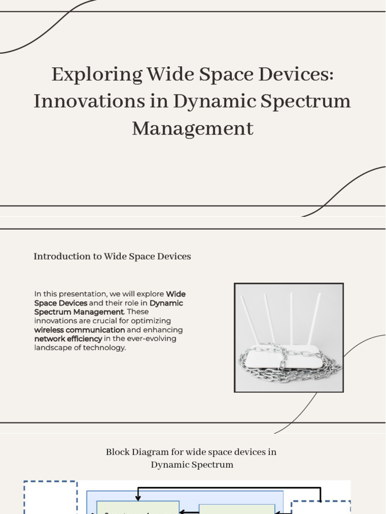 Slidesgo Exploring Wide Space Devices Innovations in Dynamic Spectrum Management ...