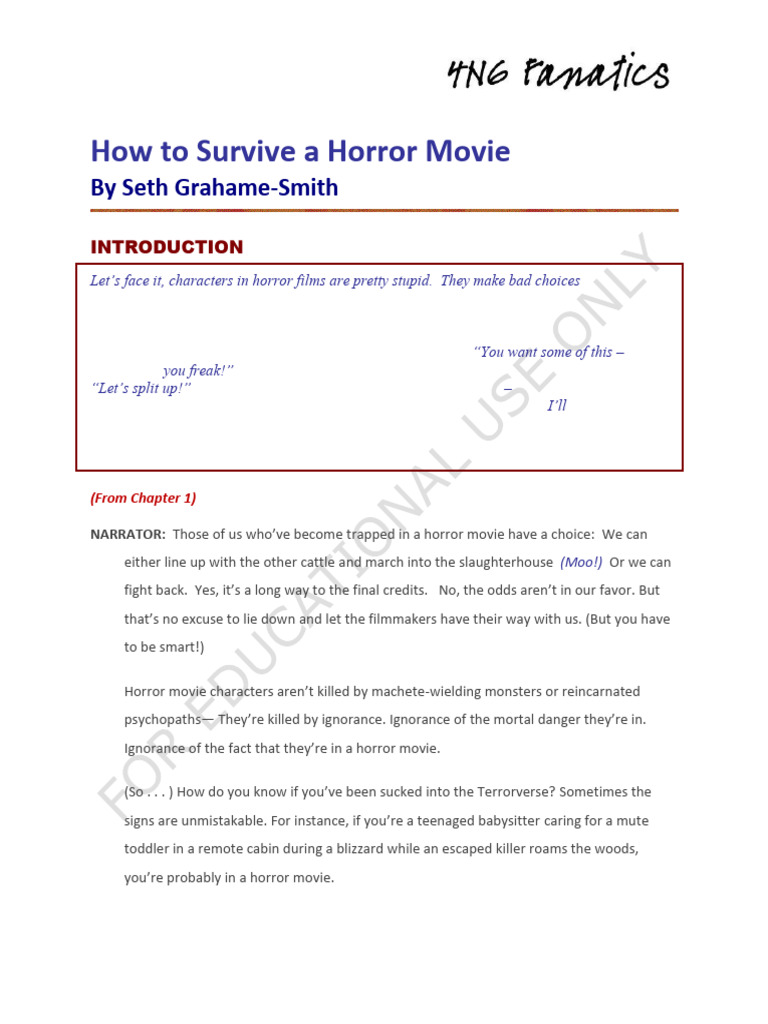 Surviving Horror Movies: A Guide | PDF