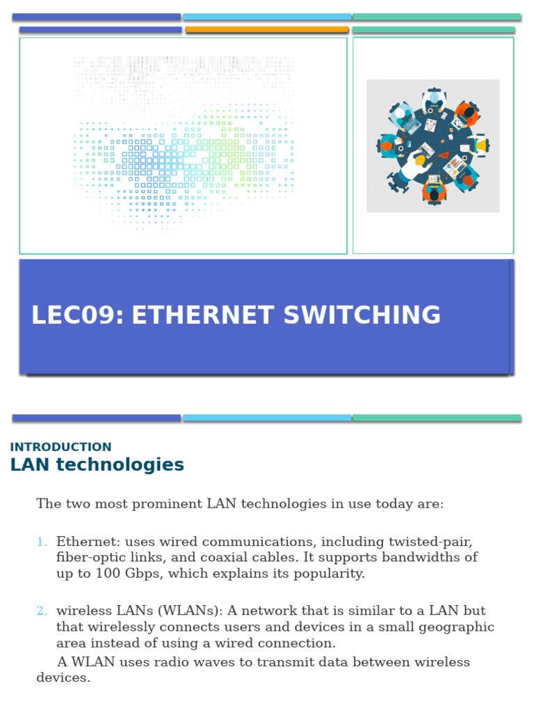 Lec09 Ethernet Switching | PDF | Ethernet | Multicast