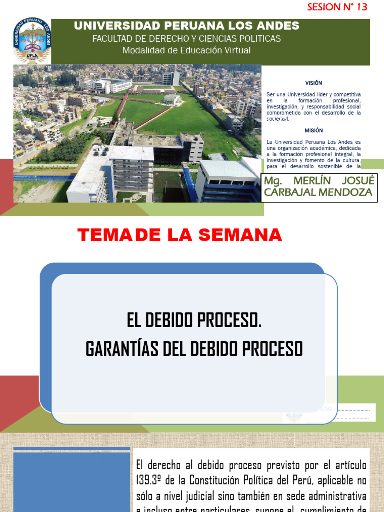 Treceava Semana - MG Carbajal | PDF | Debido al proceso | Jurisdicción