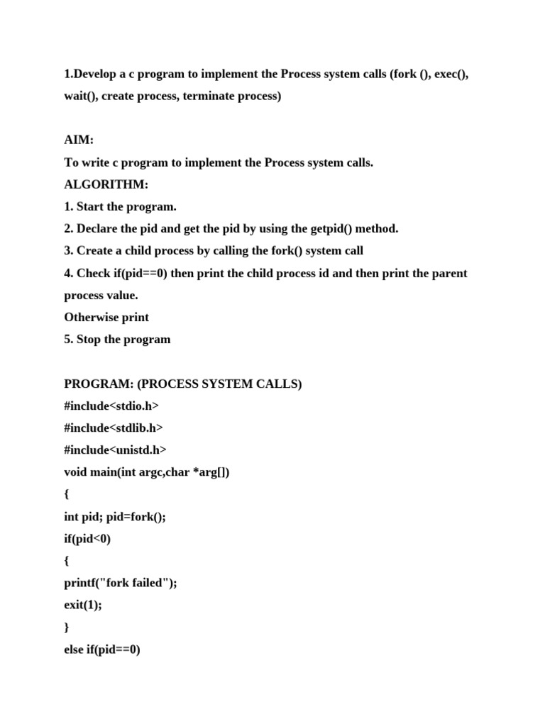OS lab manual | PDF | Computer Engineering | Operating System Technology