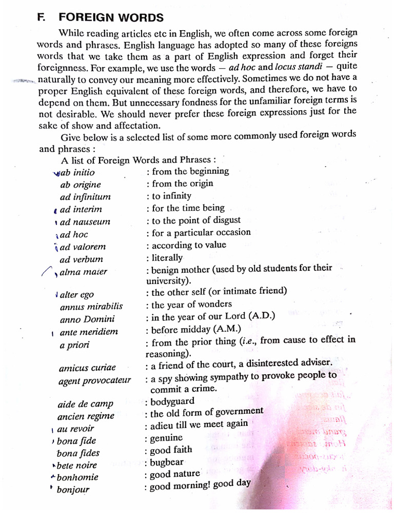 Foreign Words | PDF
