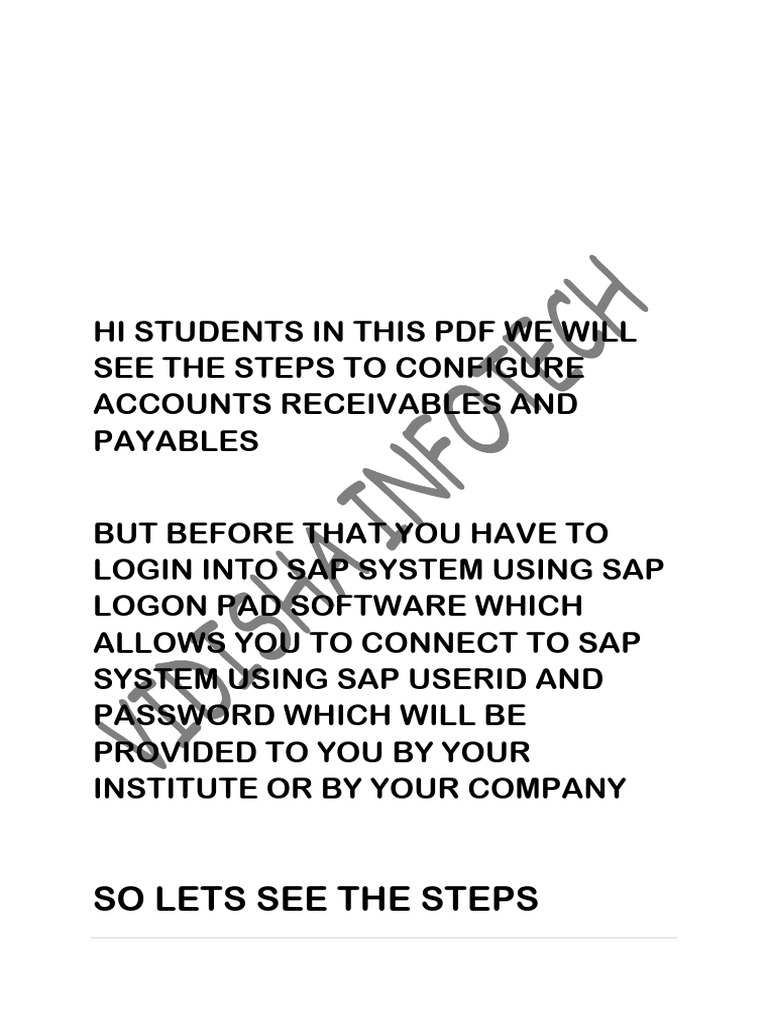 Sap Accounts Receivable and Payables Configuration | PDF | Bookkeeping ... Sap Accounts Receivable and Payables Configuration | PDF | Bookkeeping ...