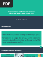 Bezpieczeństwo W Internecie | PDF
