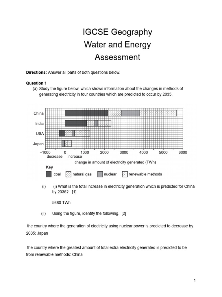 Copy of Copy of IGCSE Geography Water and Energy V2 | PDF | Energy And ...