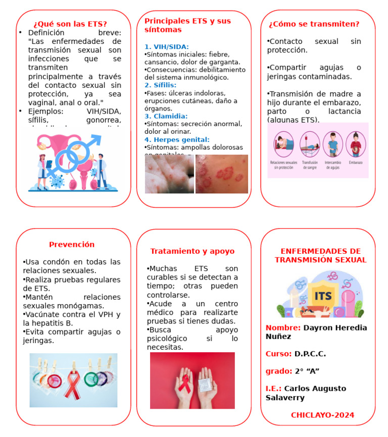 TRIPTICO | PDF | Infección transmitida sexualmente | Reproducción humana