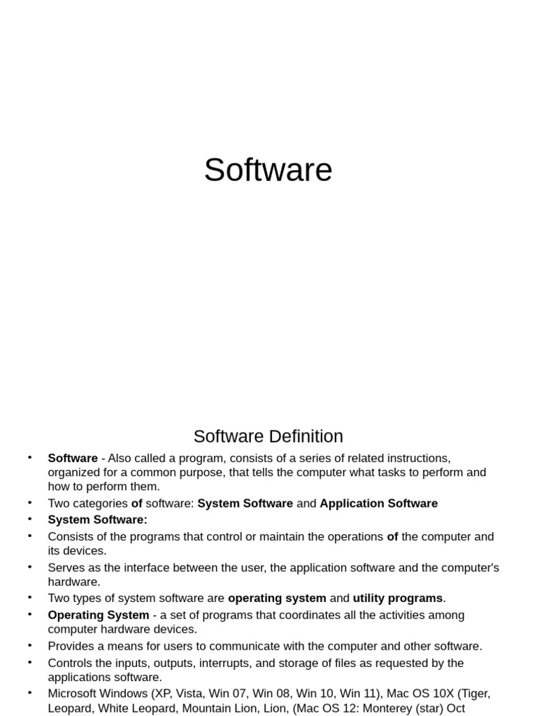 Unit 3 - Software - Fund of IT | PDF | Graphical User Interfaces | Operating System