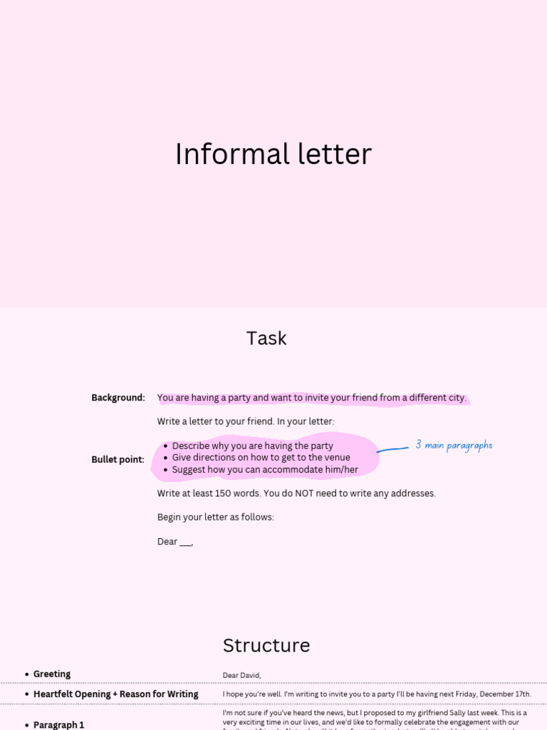 Task 1 - Informal letter | PDF | Birthdays