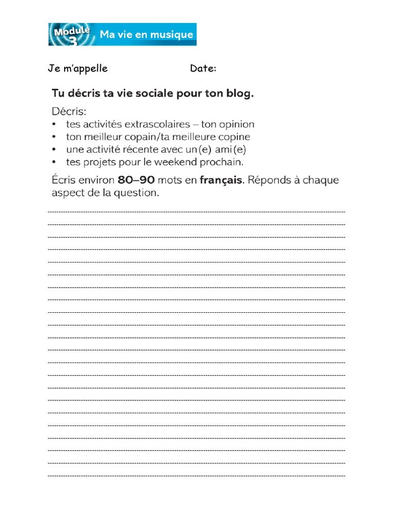 Module 1 Writing | PDF