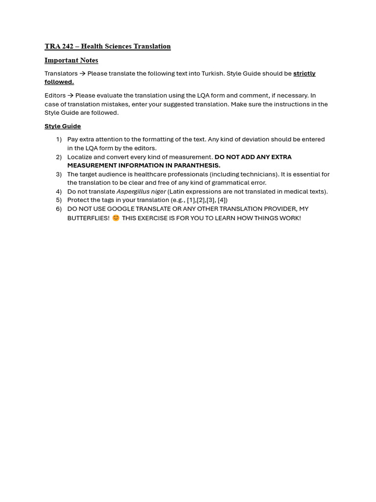 TRA 242 - Task 1 1 | PDF | Glucose | Translations