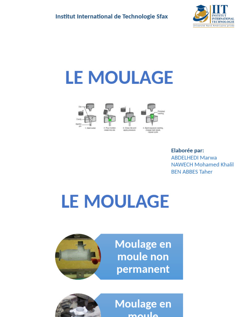 Projet Moulage | PDF | Métaux | Secteur secondaire de l'économie