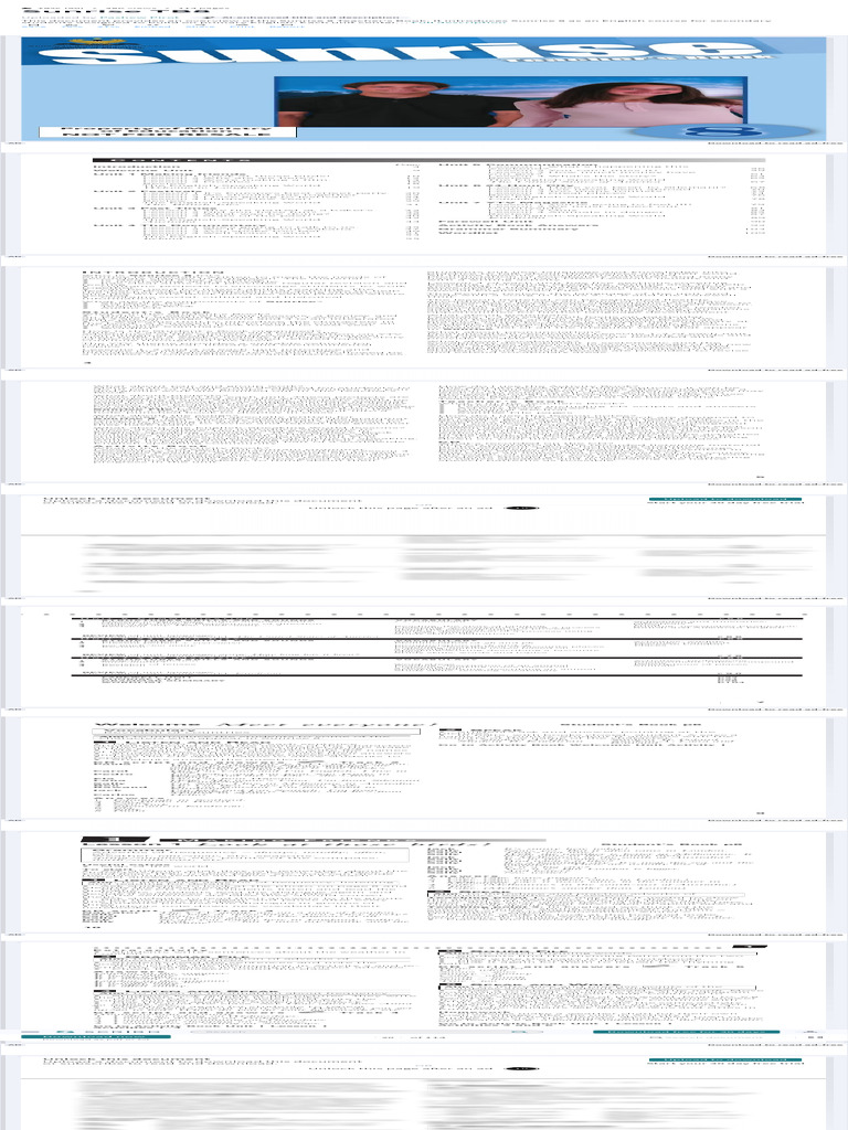 Sunrise 8 Teacher's Book Overview | PDF