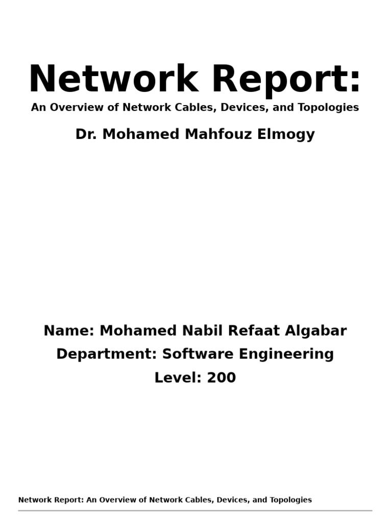 Network Report | PDF | Computer Network | Network Switch
