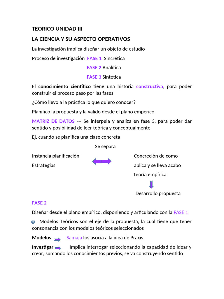 Unidad 3 Metodologia | PDF | Teoría | Empirismo