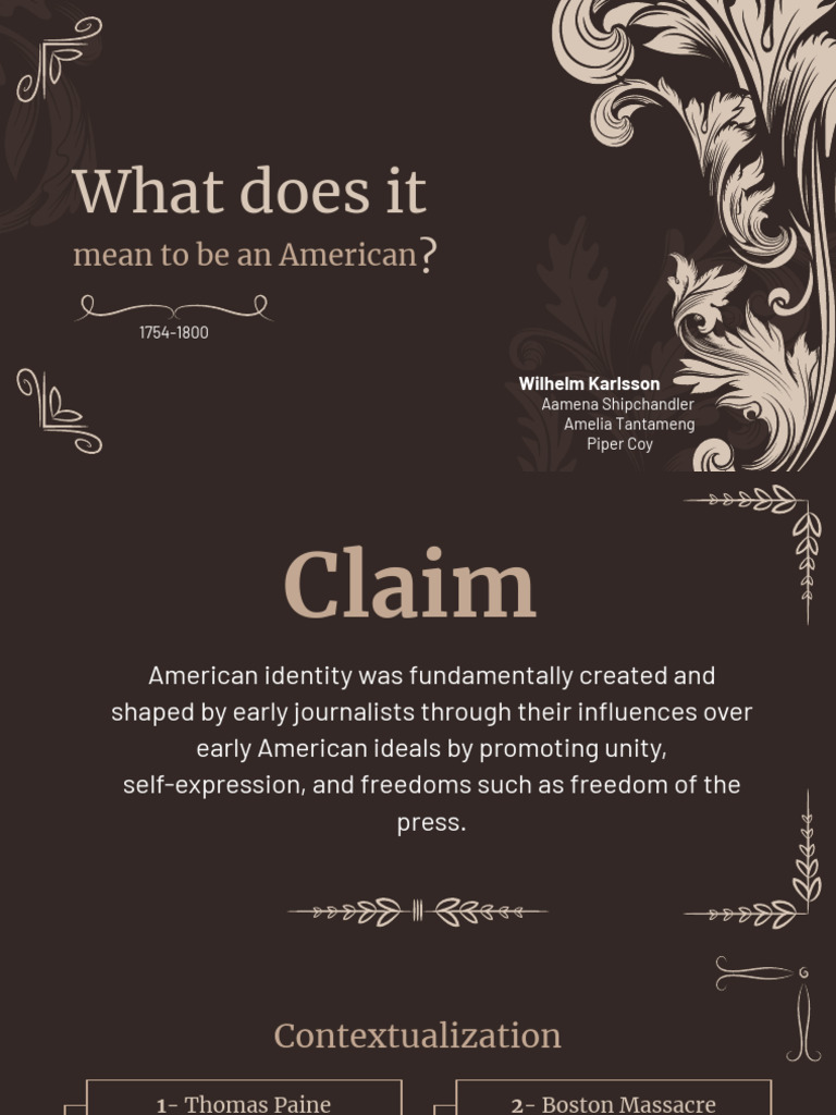 What Does It Mean To Be American | PDF | Thomas Paine | Common Sense