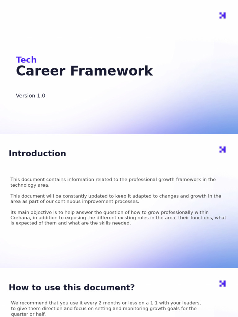 Tech Career Growth Framework Guide | PDF | Leadership | Agile Software ...