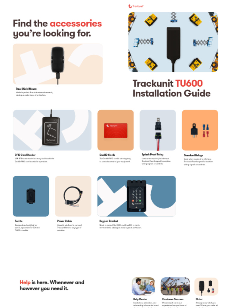 Trackunit _ Installation TU600 _ EN | PDF | Radio Frequency Identification | Global Positioning ...