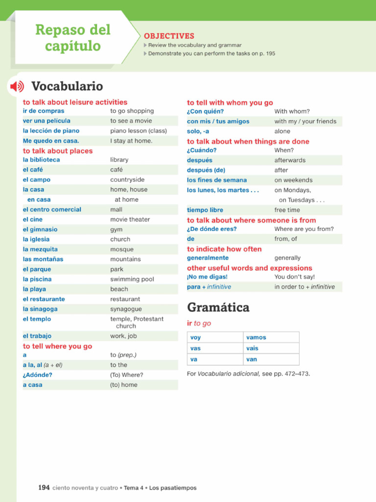 4A Vocab | PDF
