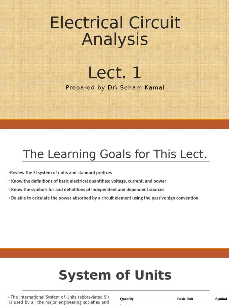 Lect. 1 | PDF | Electric Power | Electrical Network
