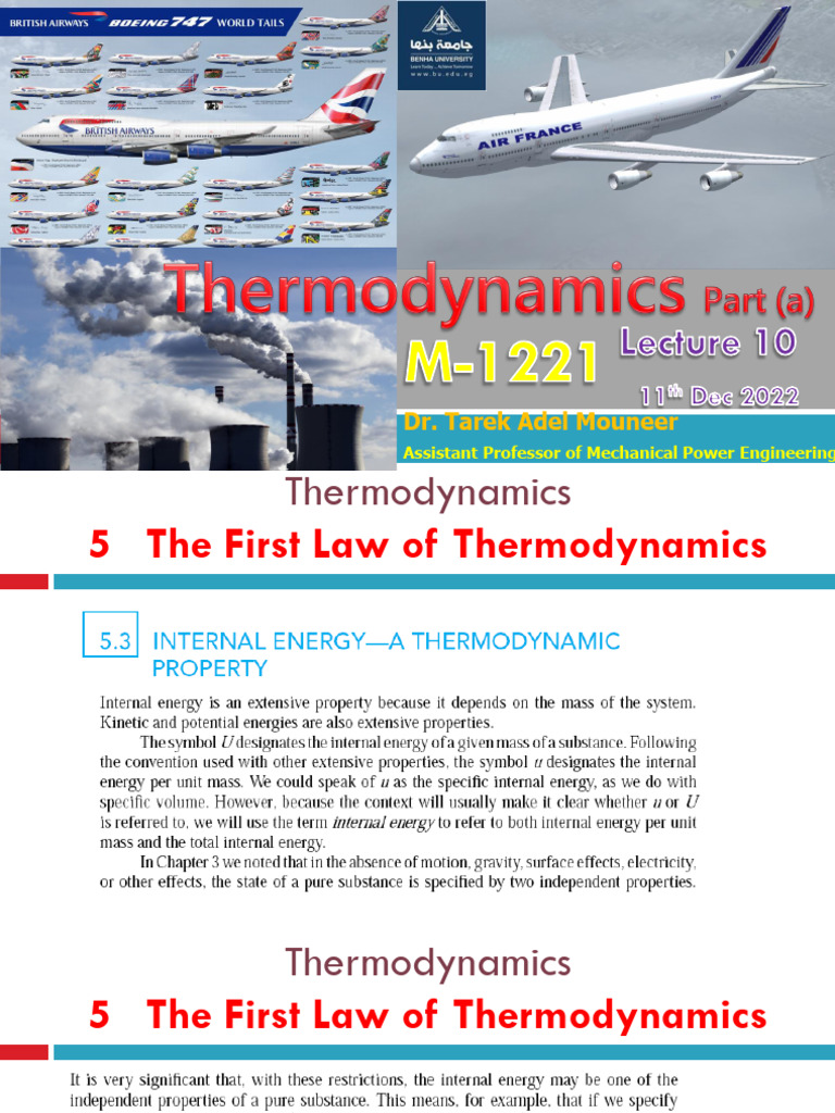 First Law of Thermodynamics Explained | PDF | Thermodynamics ...