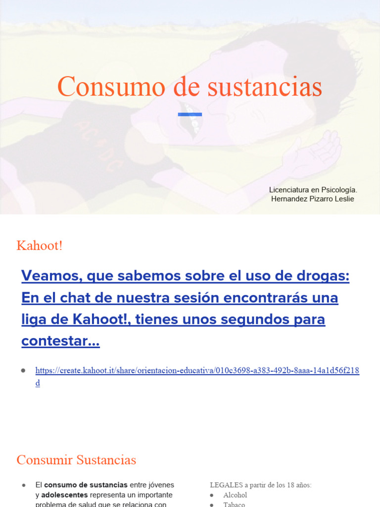 Consumo de Sustancias | PDF | La dependencia de sustancias | Drogas