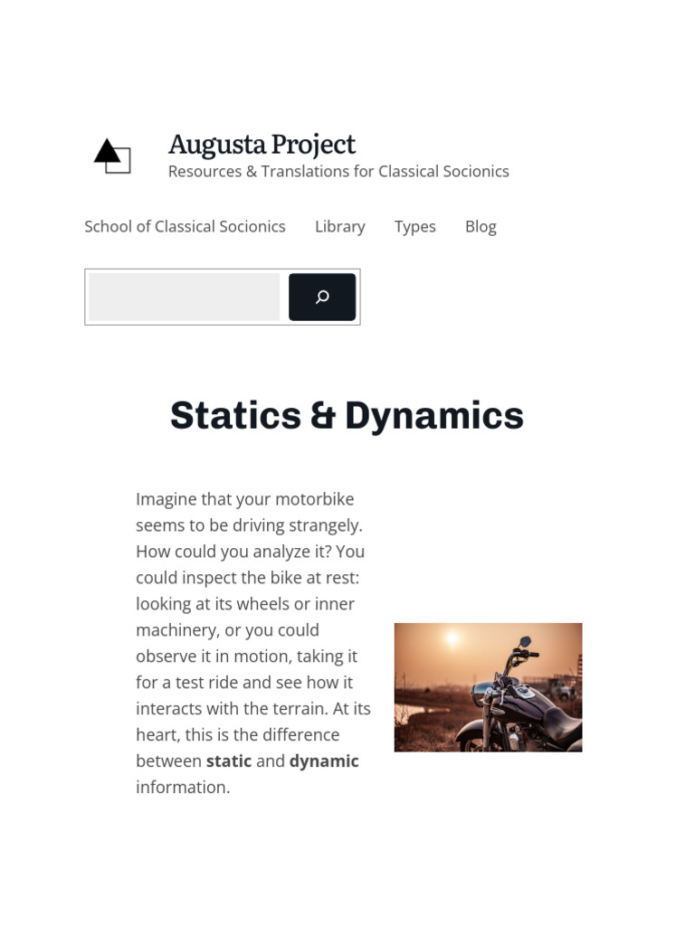 Statics & Dynamics – Augusta Project | PDF | Force | Information