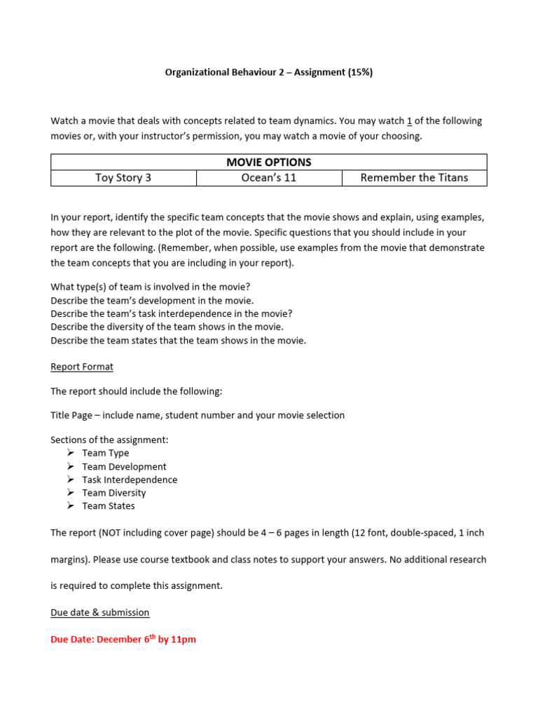 OB2-Movie-Assignment | PDF | Human Communication