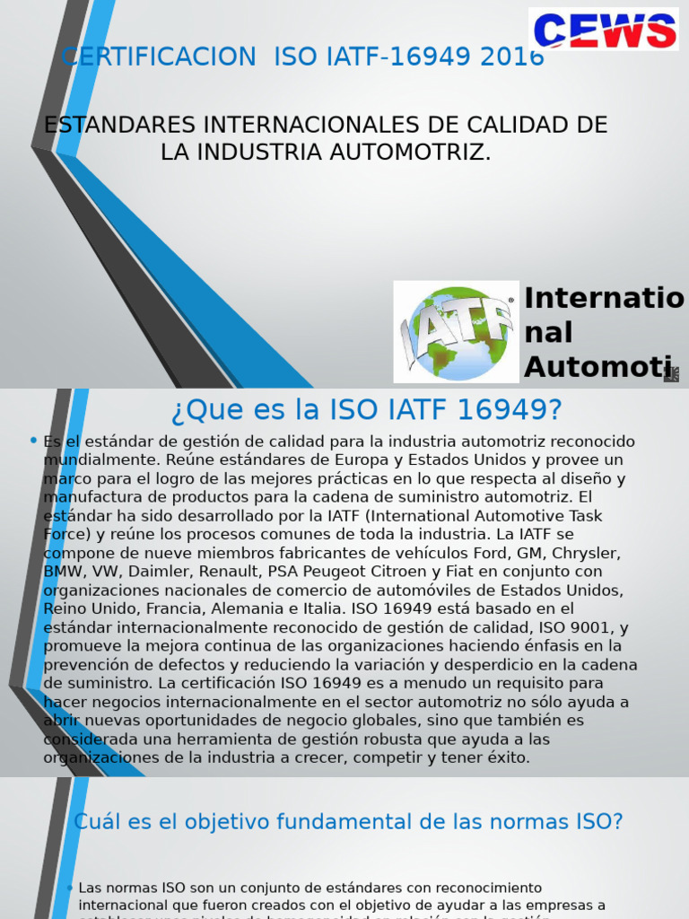 Certificación ISO IATF 16949: Clave Automotriz | PDF | Organización ...