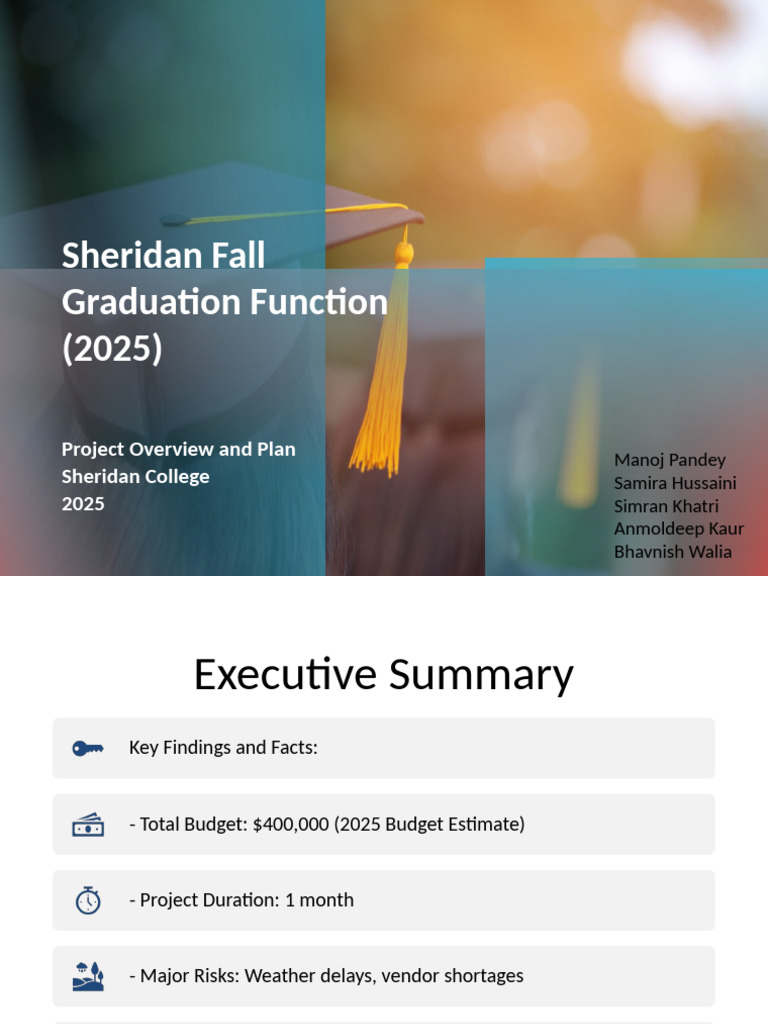 Sheridan Graduation Function 2025 | PDF | Risk