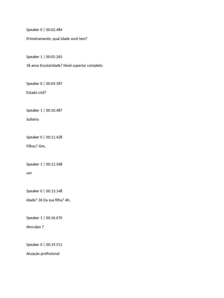 TCC Lily-Entrvista Transcrição 27-08 | PDF | Mãe | Adolescência