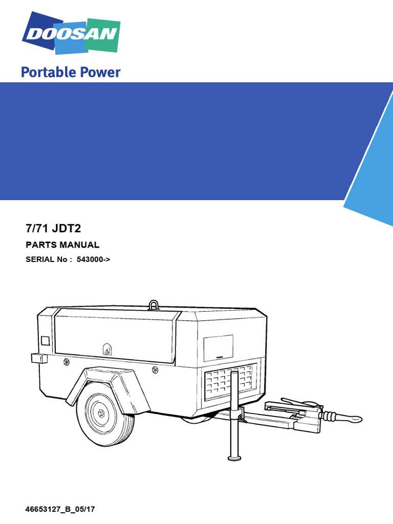 Doosan Compressor Parts Manual 2017.05 Ccn46653127-b John Deer t2 ...