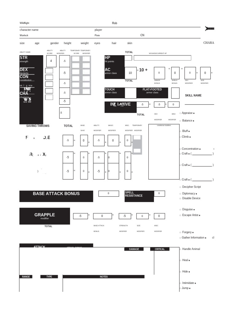 20240417015227!Interactive DnD 3.5 Character Sheet (1) | PDF | Role ...