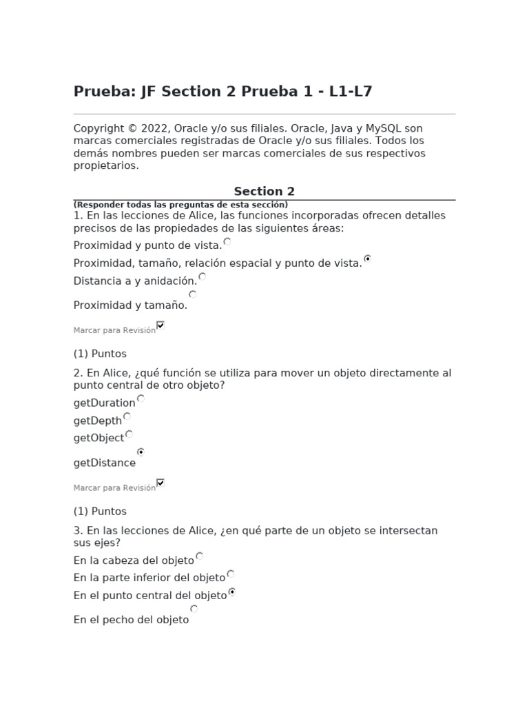 JF Section 2 Prueba 1 - L1-L7 | PDF