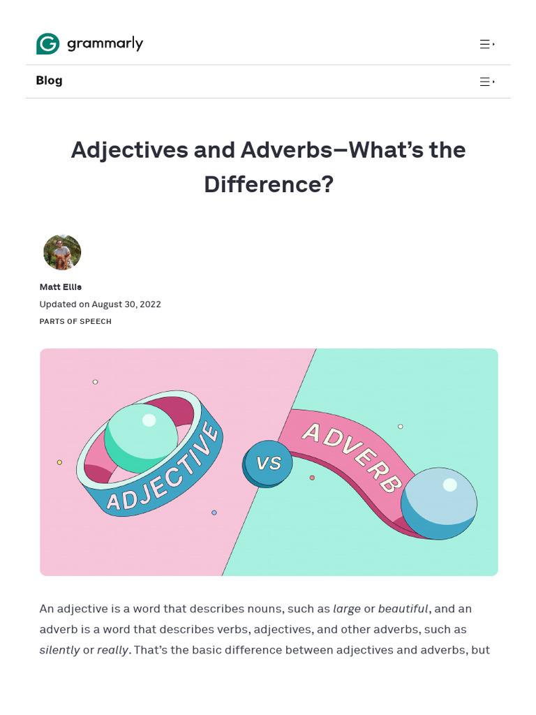 Adjectives and Adverbs_ Grammarly | PDF | Adjective | Adverb