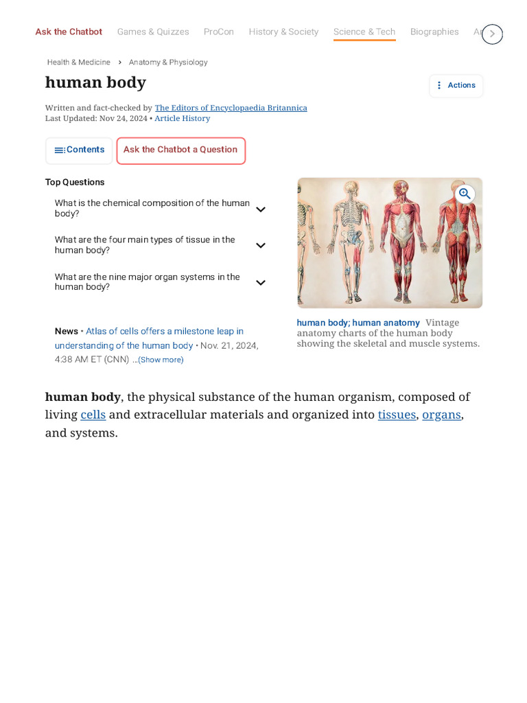 Human Body _ Organs, Systems, Structure, Diagram, & Facts _ Britannica ... Human Body _ Organs, Systems, Structure, Diagram, & Facts _ Britannica ...