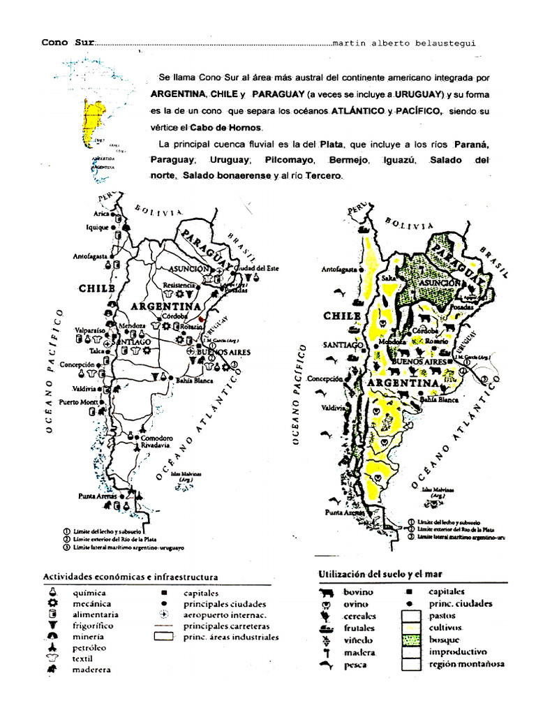 Geografía y Población del Cono Sur | PDF | Paraguay | Andes