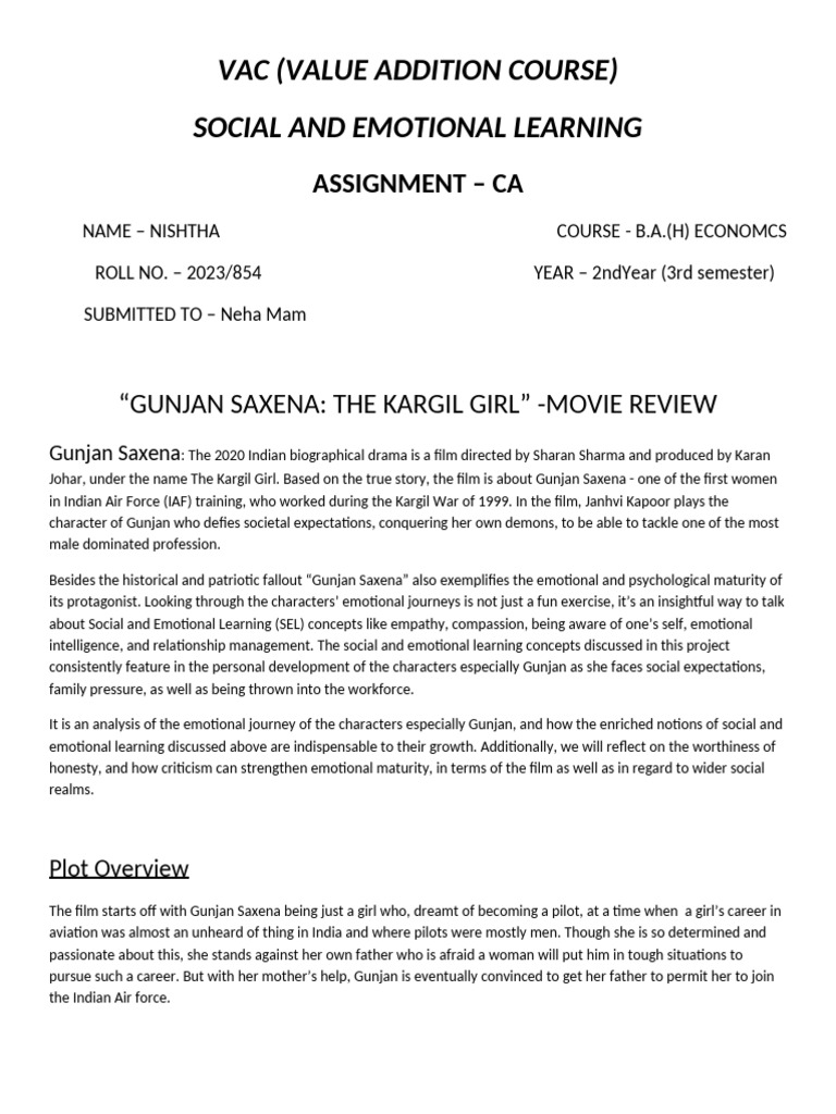 SEL Insights from Gunjan Saxena | PDF | Empathy | Psychology