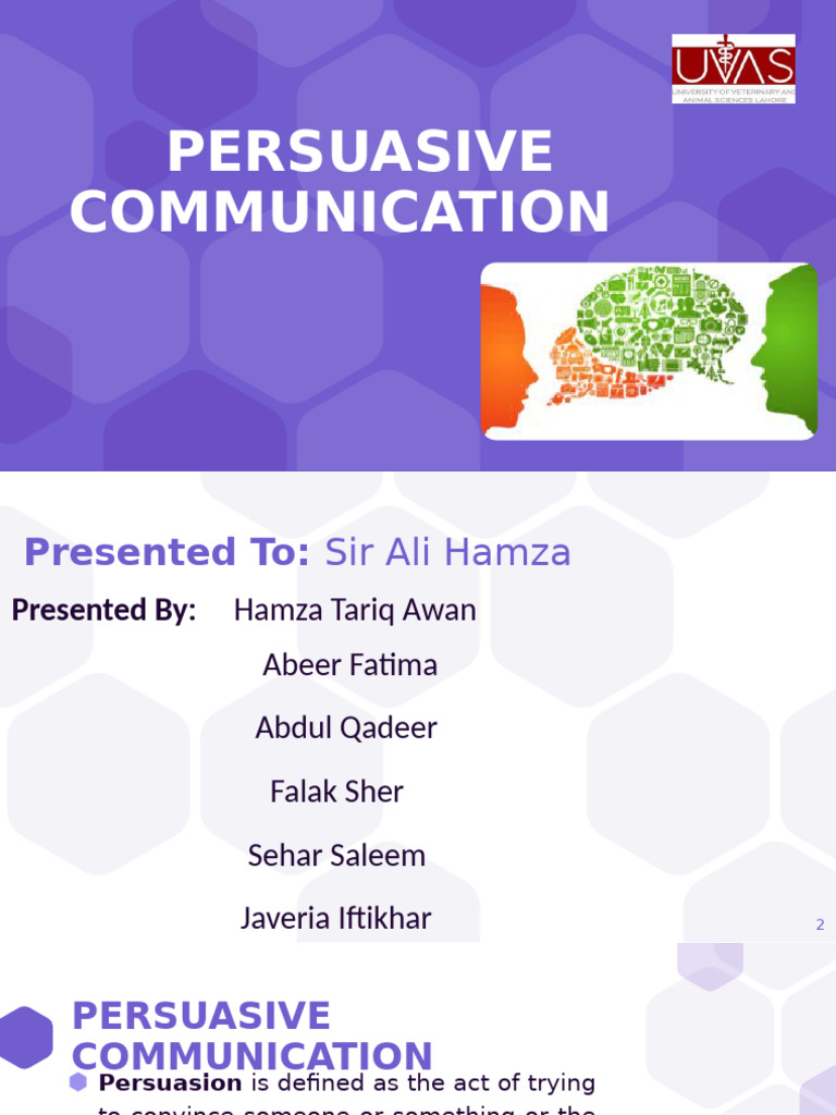 Essentials of Persuasive Communication | PDF | Communication | Persuasion