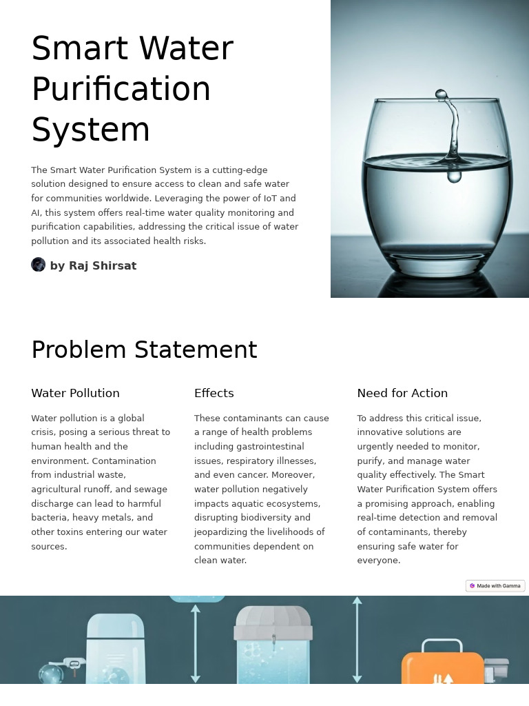 Smart Water Purification System | PDF | Water Purification | Water Quality
