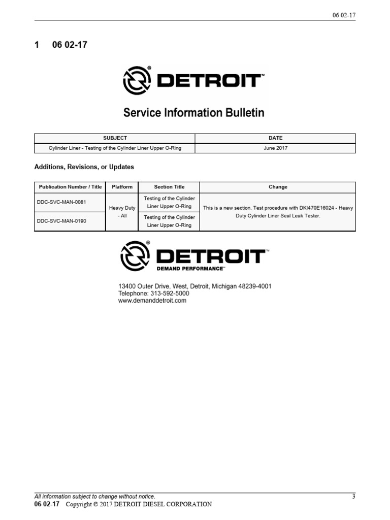 Cylinder Liner - Testing of The Cylinder Liner Upper O-Ring 0602-17 ...