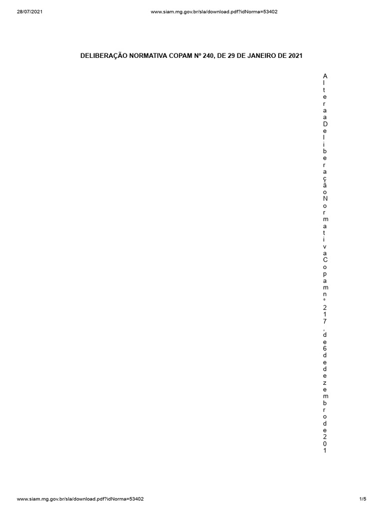 DN 240 - 2021 COPAM | PDF