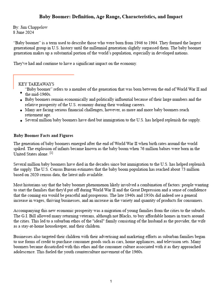 Baby Boomer Definition, Age Range, Characteristics, and Impact (2) 2 ...