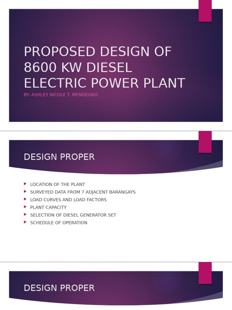 Proposed Design of 8600 KW Diesel Electric Power | PDF | Concrete ...