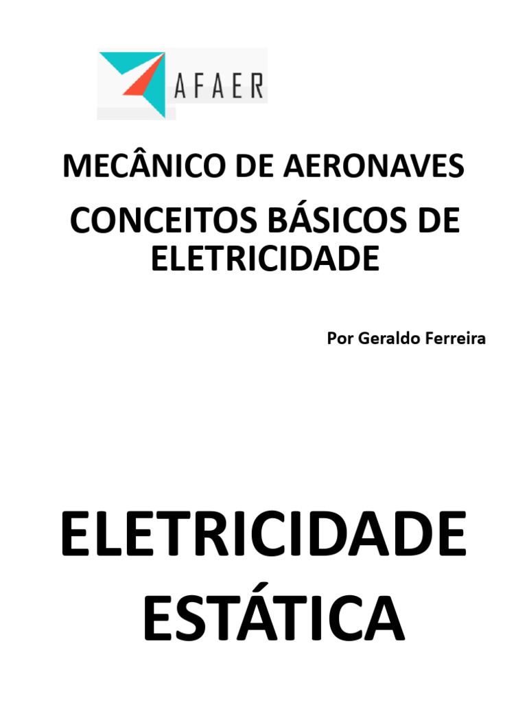 1° Aula de Eletricidade Básica | PDF | Carga elétrica | Eletricidade