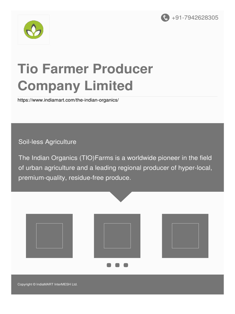 Tio Farmer Producer Company Limited | PDF