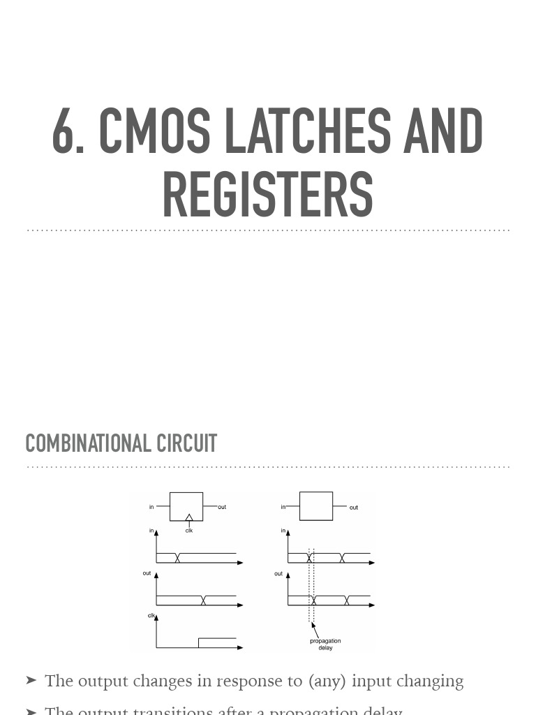 CMOS Latches and Registers | PDF | Logic Gate | Electronic Engineering