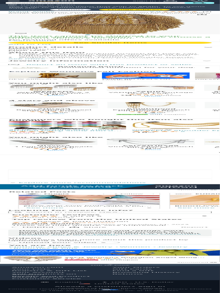 Amazon.com Sunbe Tassel Epaulettes Shoulder Crystal Chain Fringe ...